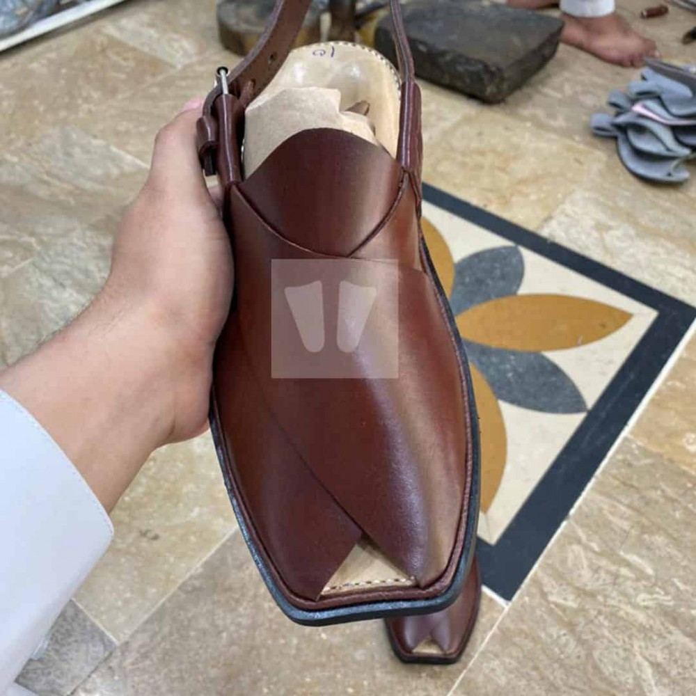 Peshawari Chappal - Pure Leather - Handmade - Charsadda Design
