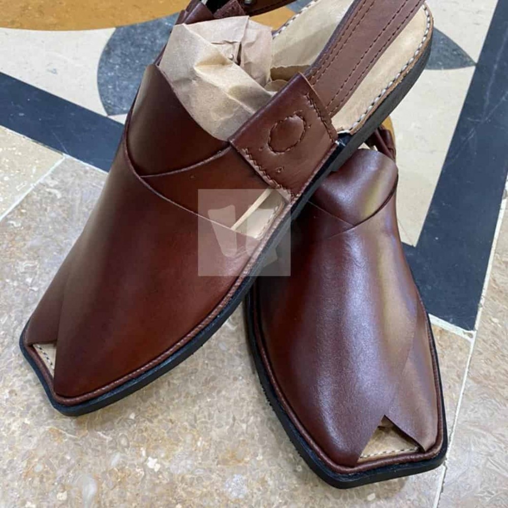 Peshawari Chappal - Pure Leather - Handmade - Charsadda Design