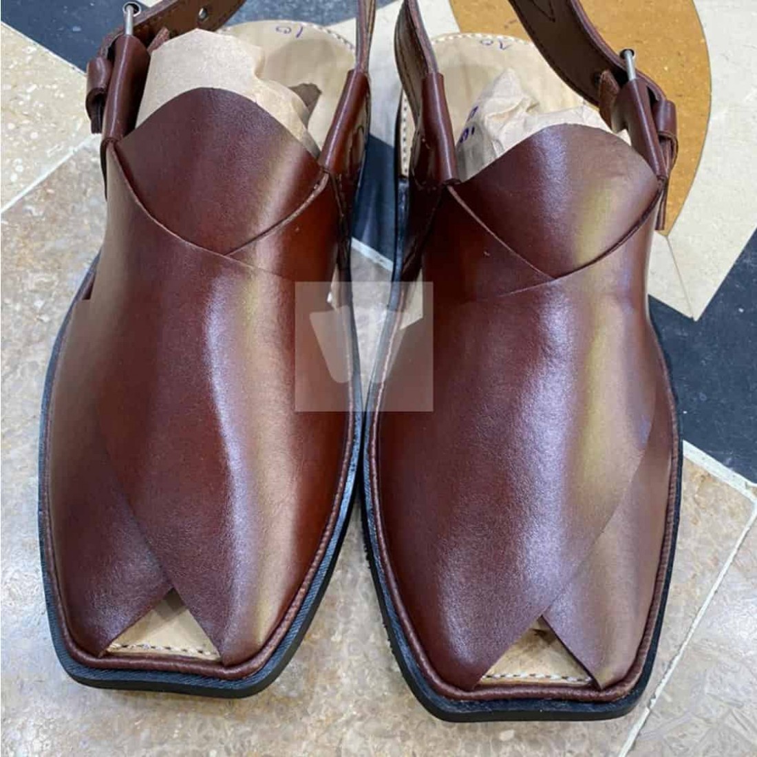 Peshawari Chappal - Pure Leather - Handmade - Charsadda Design