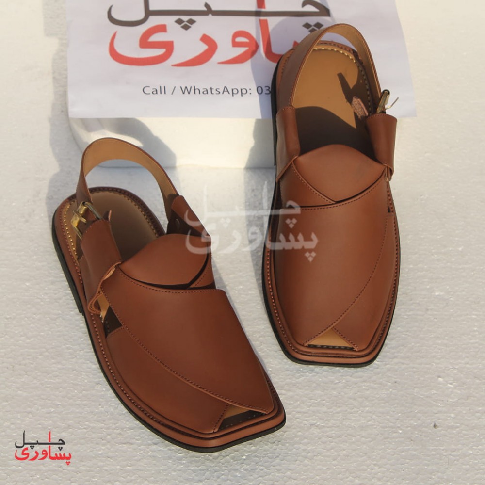 Branded Zalmi Peshawari Chappal - Pure Leather - Handmade
